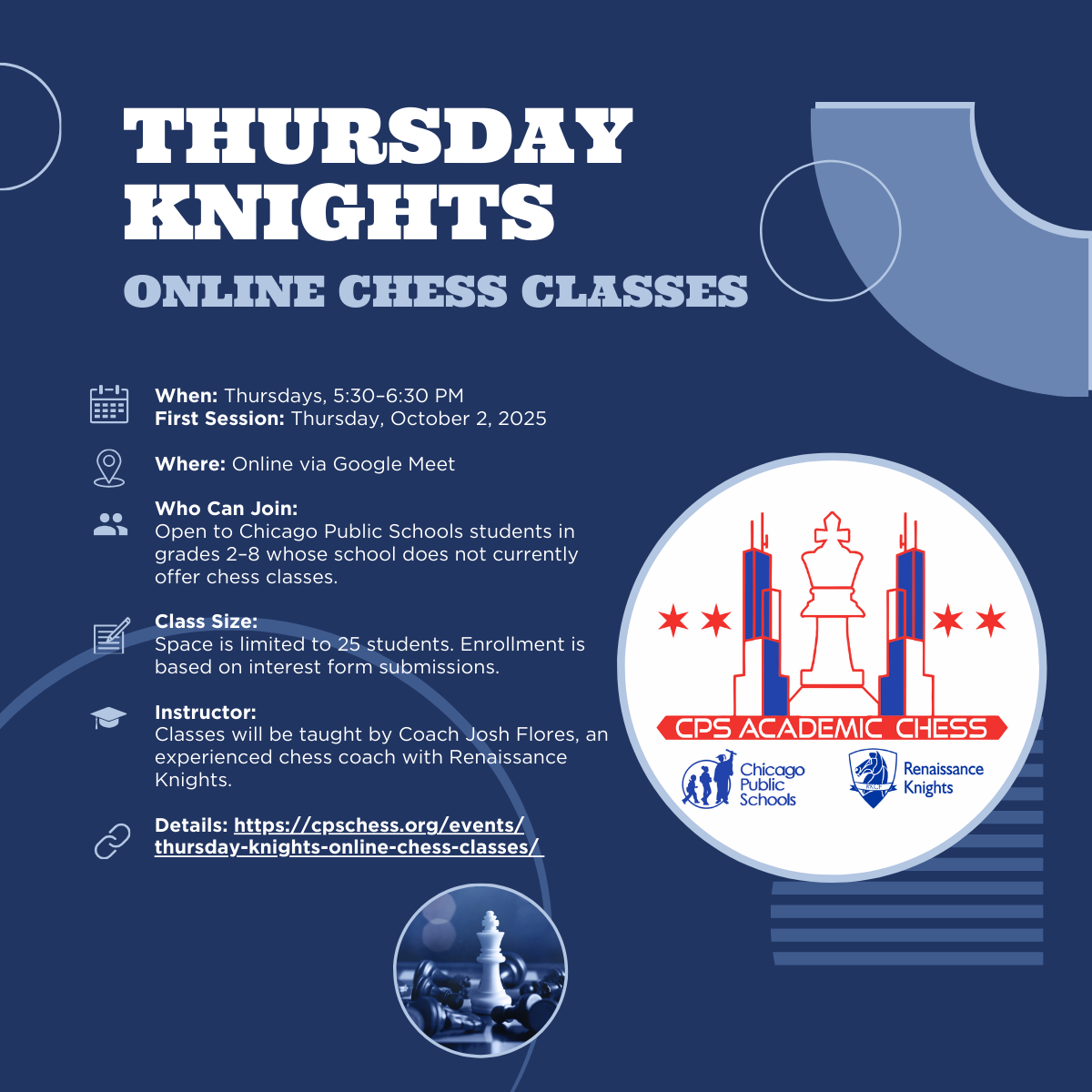 Thursday Knights Online Chess Classes – Chicago Academic Chess